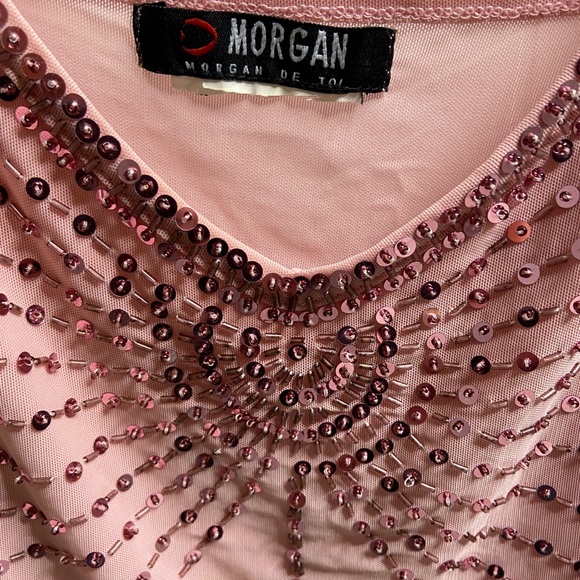 Morgan de Toi | Tops | Morgan De Toi Sequins Top Size S | Poshmark